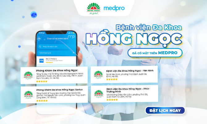 Bệnh viện Đa Khoa Hồng Ngọc đã có mặt trên ứng dụng Medpro