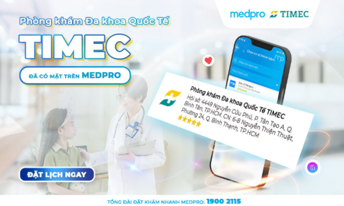 Phòng khám Đa khoa Quốc Tế Timec đã có trên Medpro